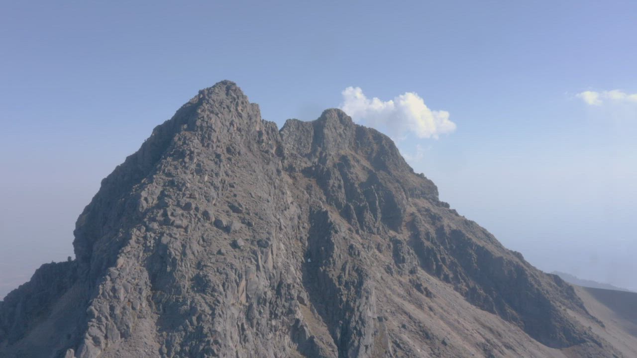 Rocky mountain top, aerial view - Free Stock Video