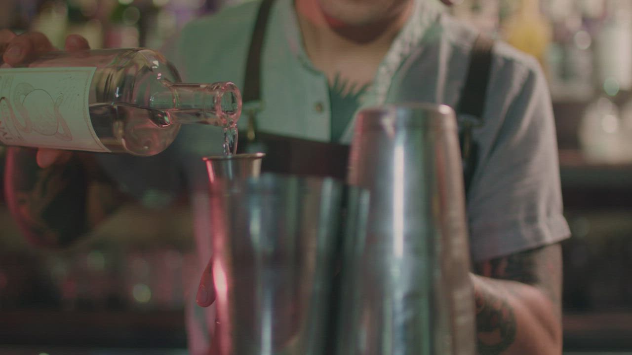 Bartender working in a bar - Free Stock Video
