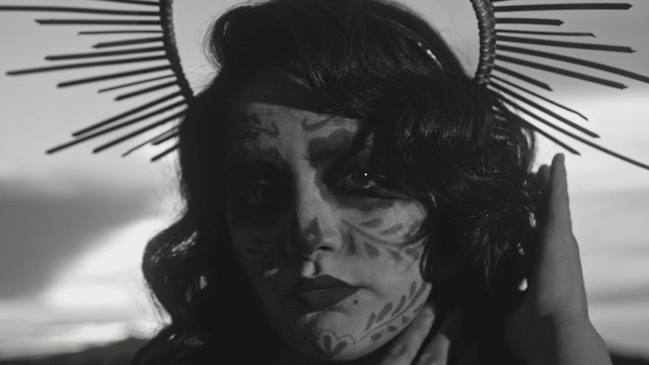 Face of a catrina during the day of the dead - Free Stock Video