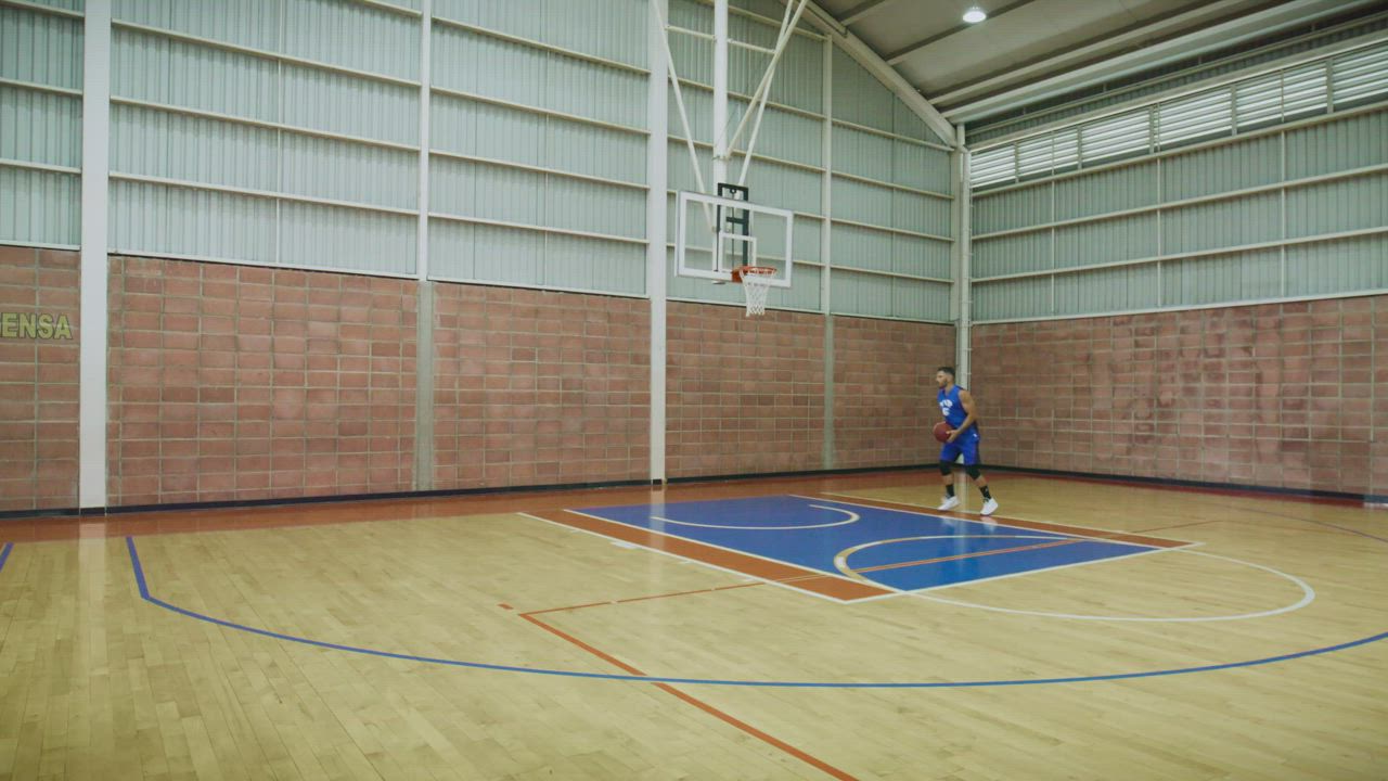 Talented basketball player practicing shots - Free Stock Video