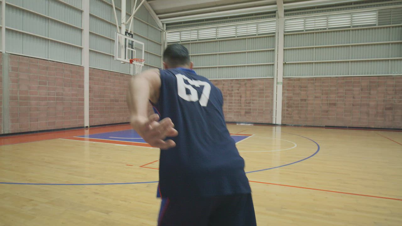 Skilled basketball player shooting baskets, training alone - Free Stock ...