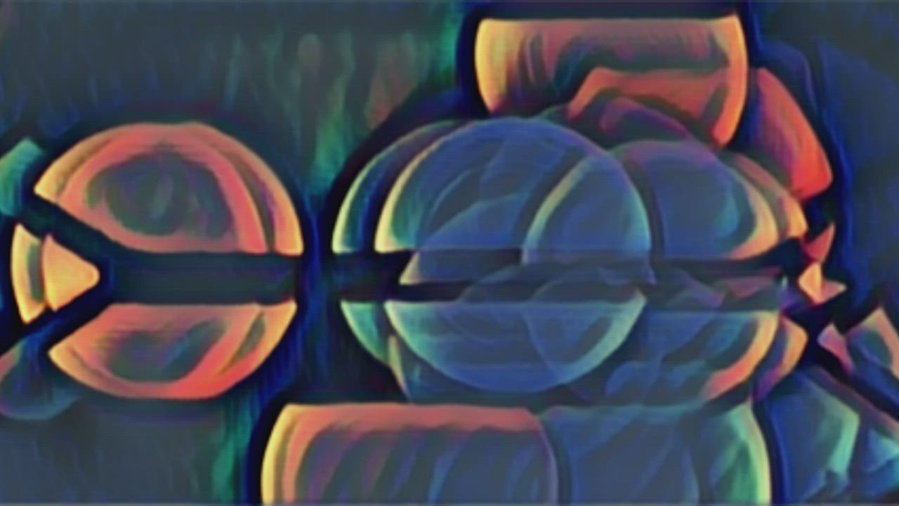 Abstract video of moving glowing circular shapes - Free Stock Video