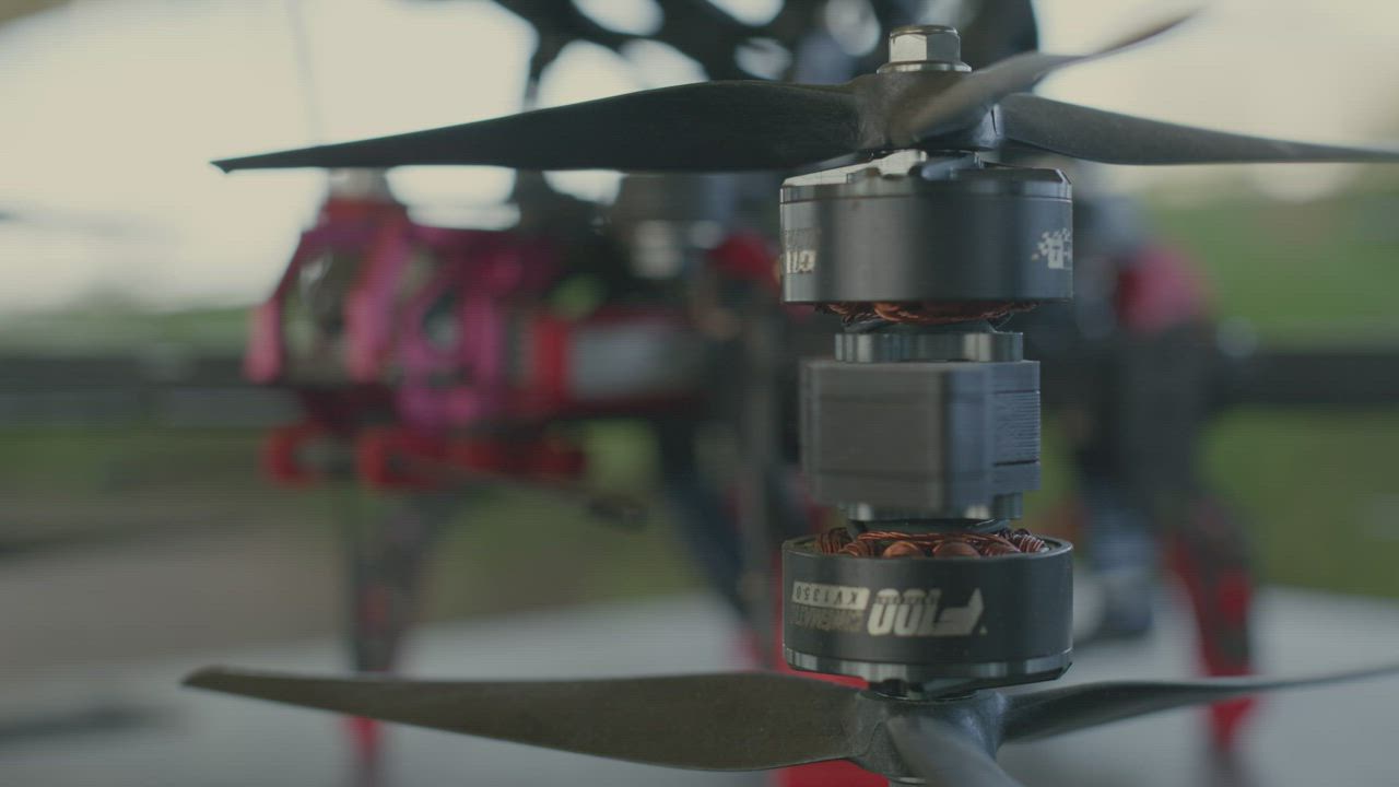 Detailed close-up view of a sophisticated drone - Free Stock Video