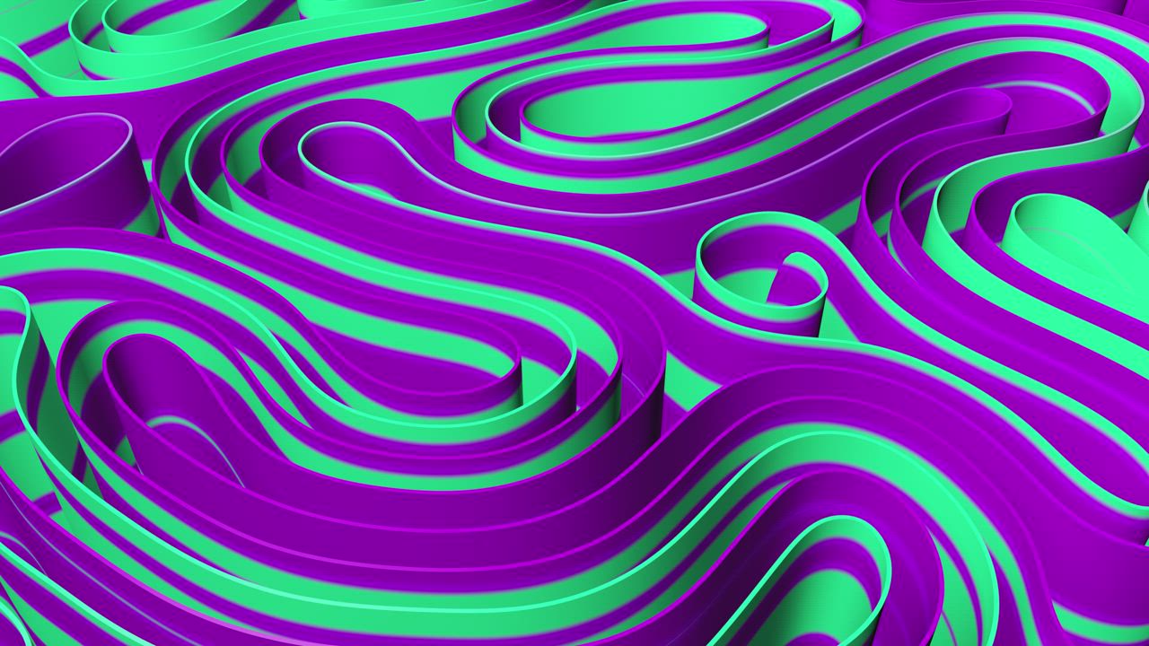 Hypnotic swirls of color move in a rippling pattern - Free Stock Video