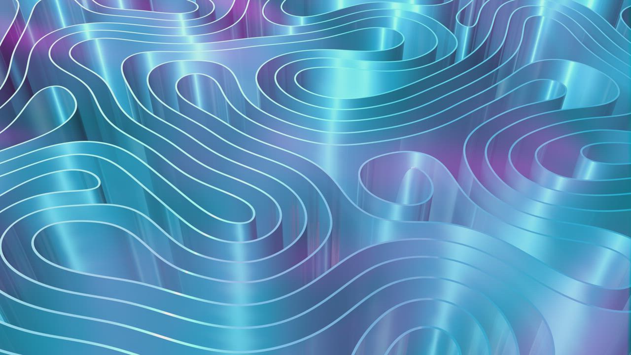 Fast moving swirls of blue ribbons - Free Stock Video