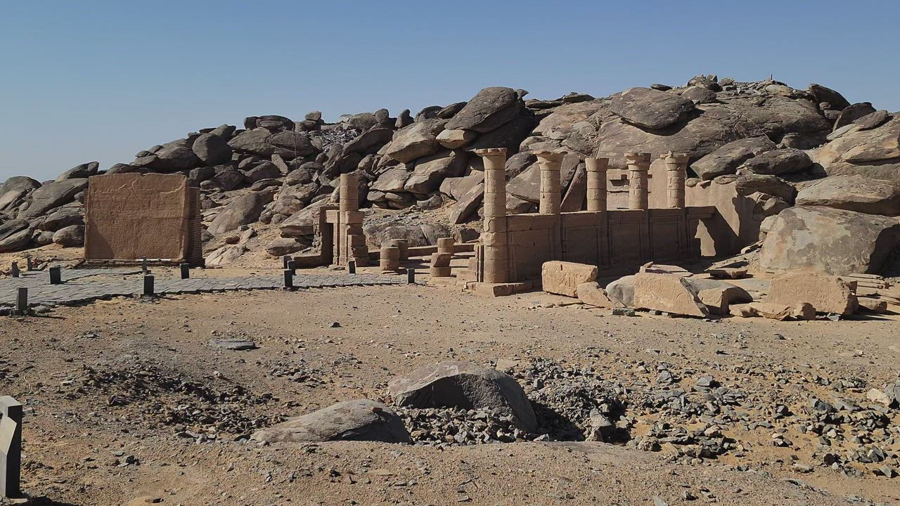 Egyptian excavation site of ancient ruins - Free Stock Video