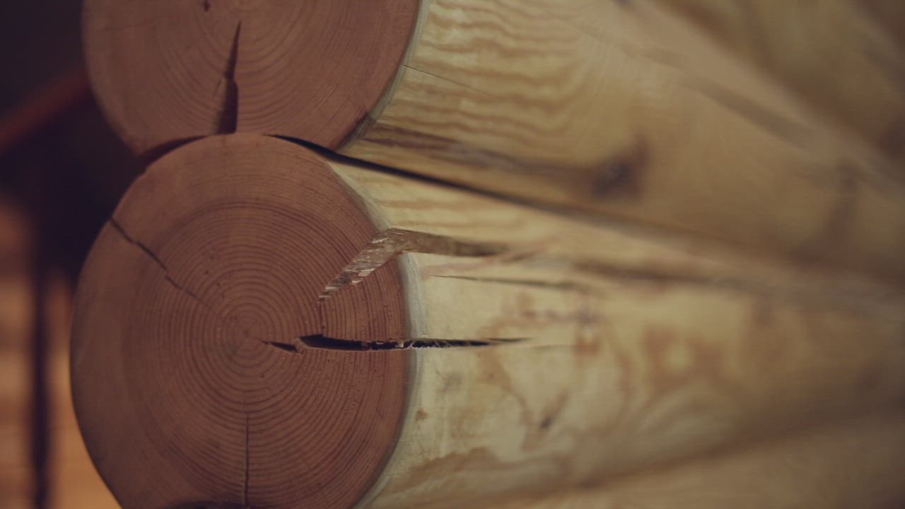 Close up of timber logs - Free Stock Video