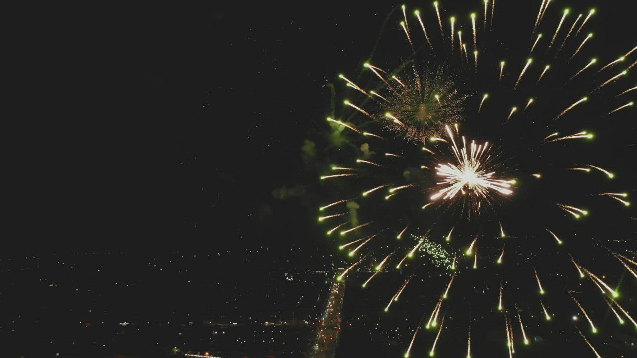Beautiful, large fireworks exploding high in the night sky - Free Stock ...
