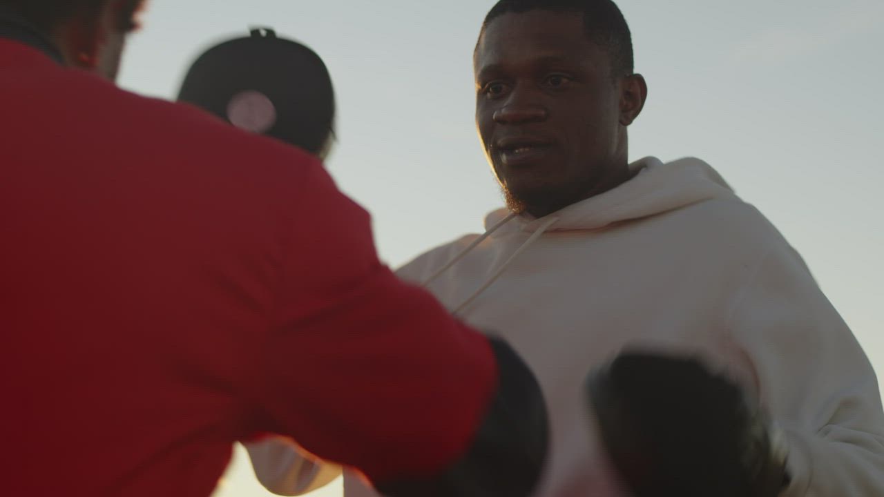 Two men engaged in boxing training - Free Stock Video