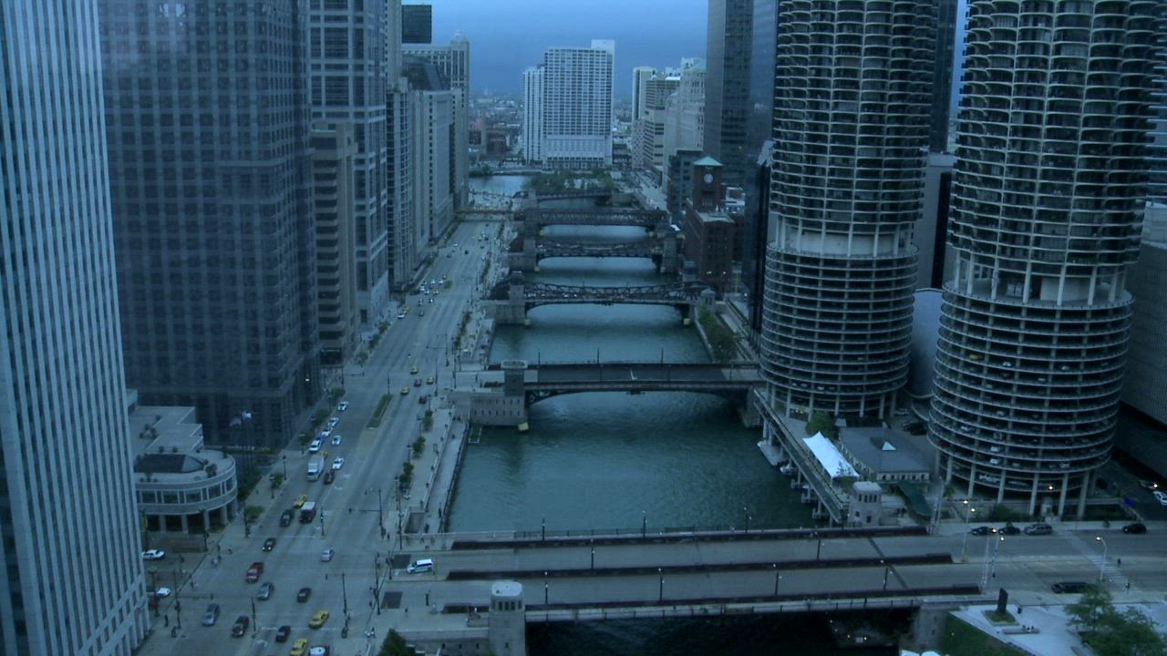 Time lapse of a storm over Chicago city - Free Stock Video