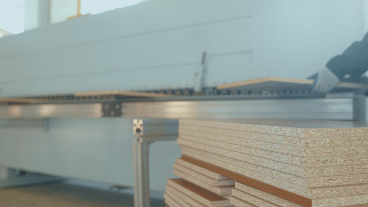 Worker in a carpentry plant - Free Stock Video