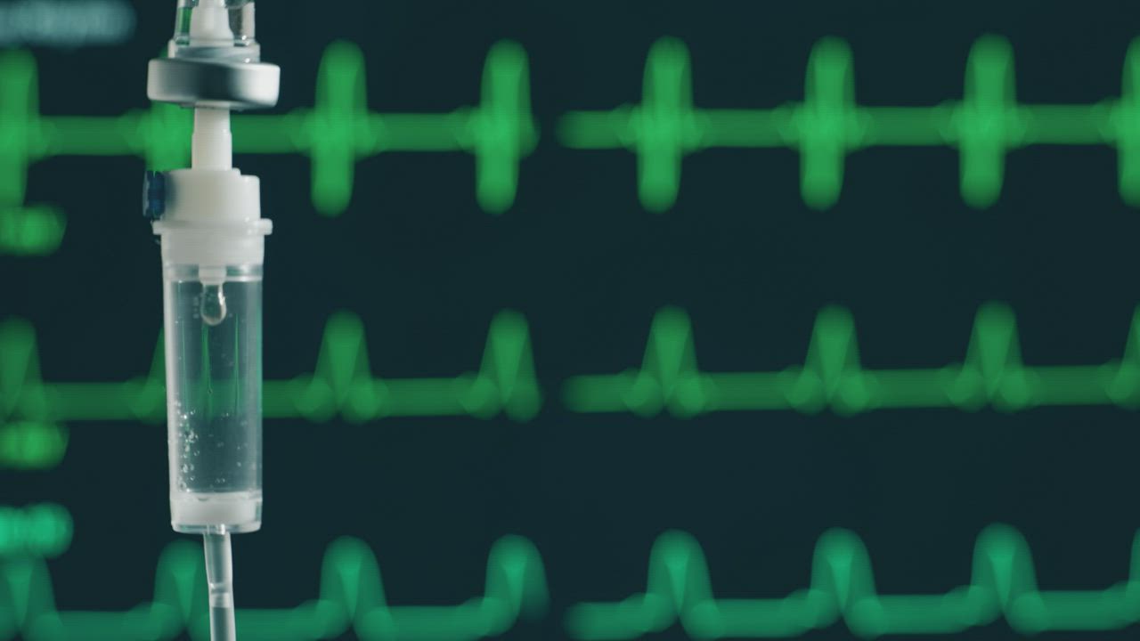 Close up of an IV drip - Free Stock Video