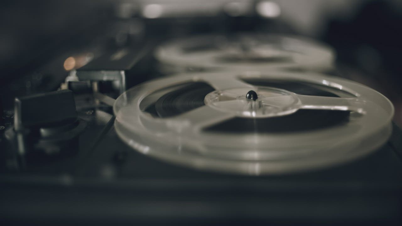 Close up of a tape recorder - Free Stock Video