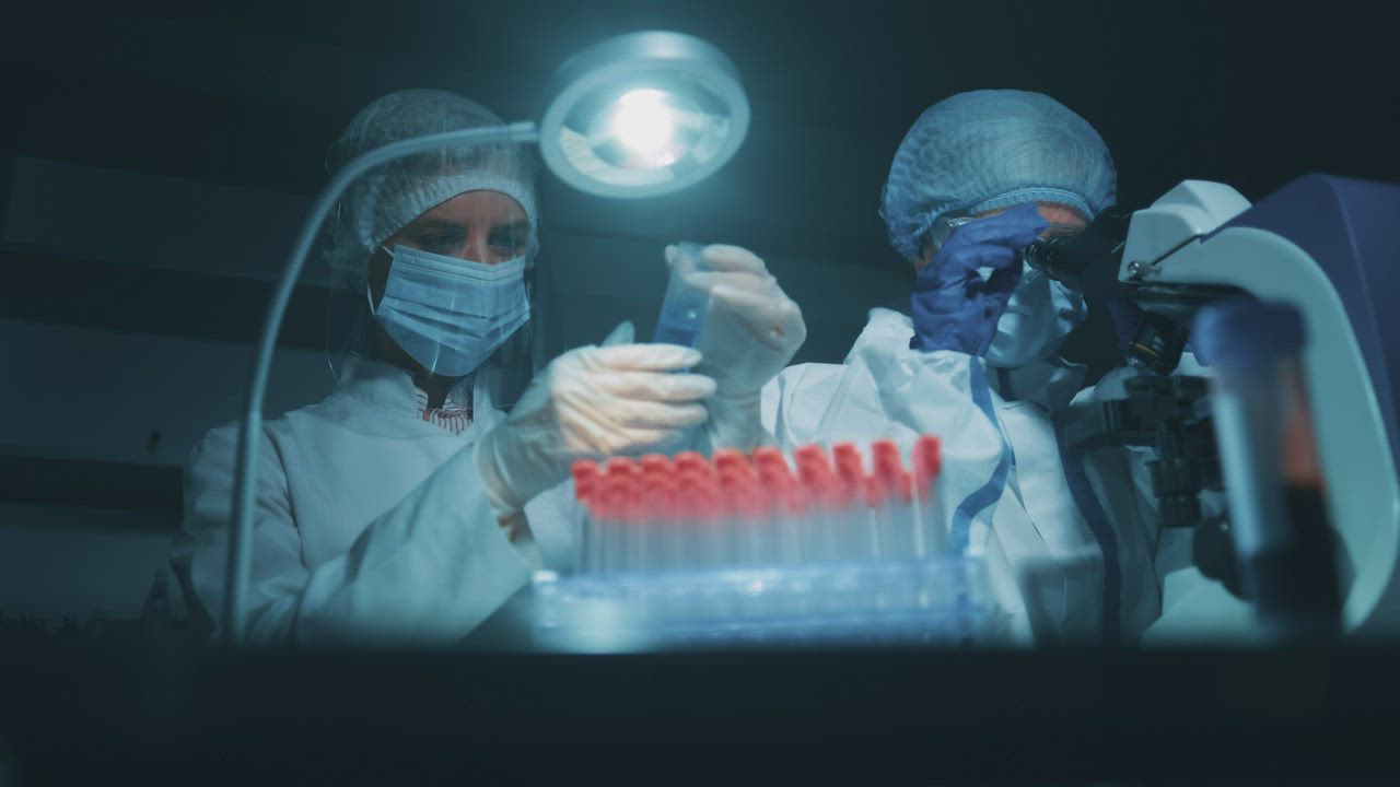 Scientists researching a new form of life - Free Stock Video