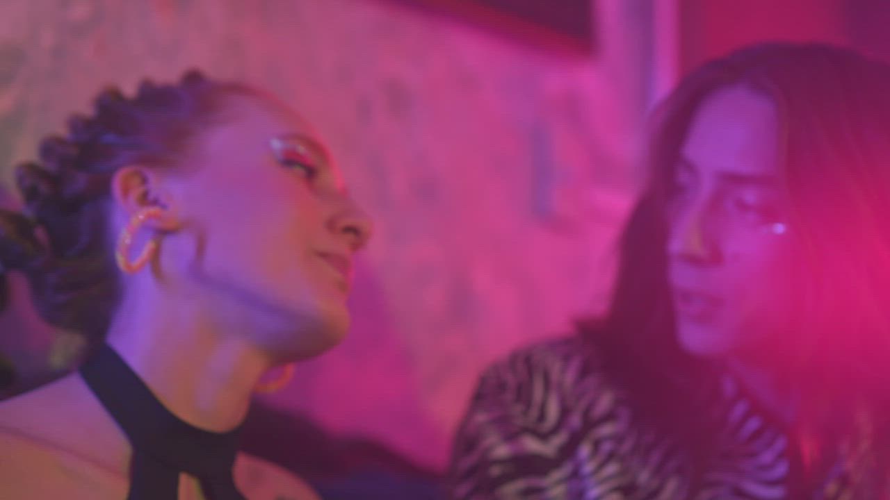 Girl and boy dancing at a party - Free Stock Video