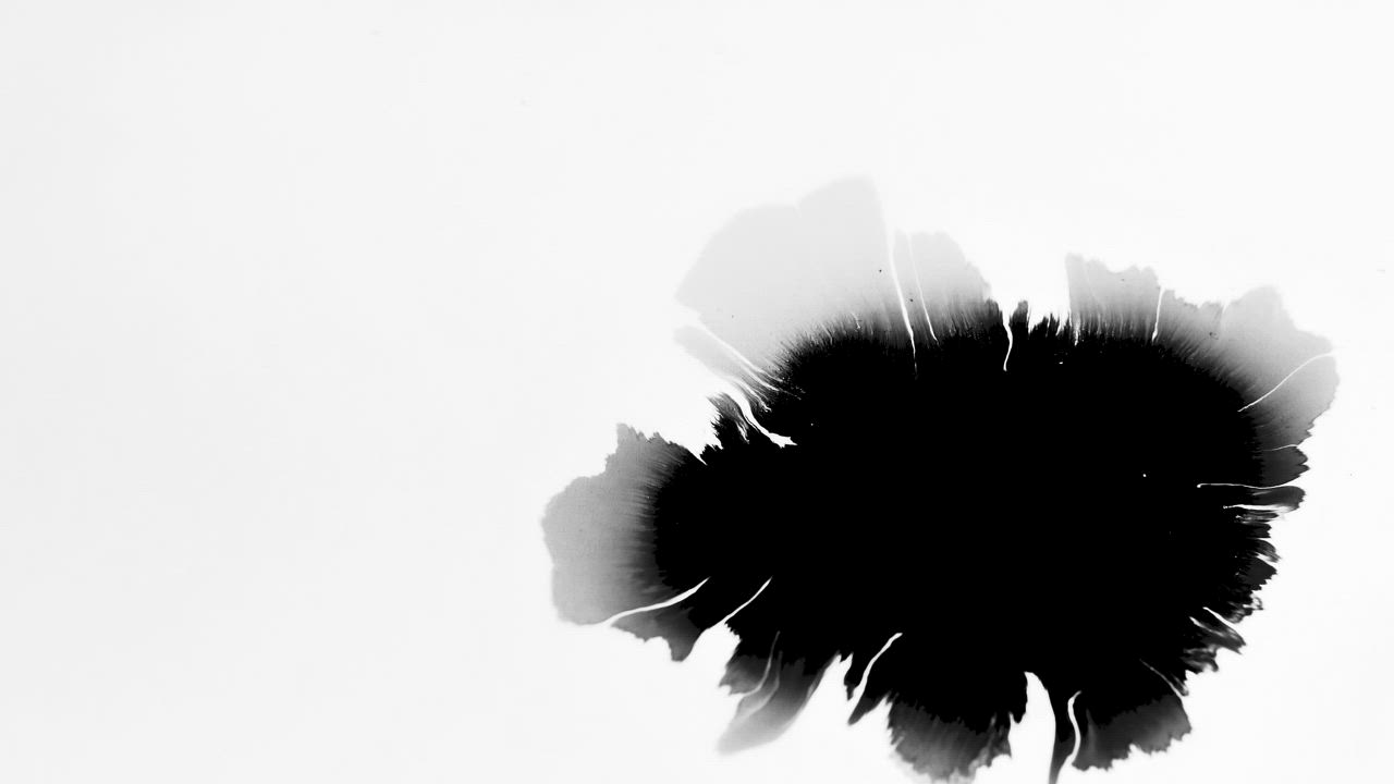 Black ink splattered - Free Stock Video
