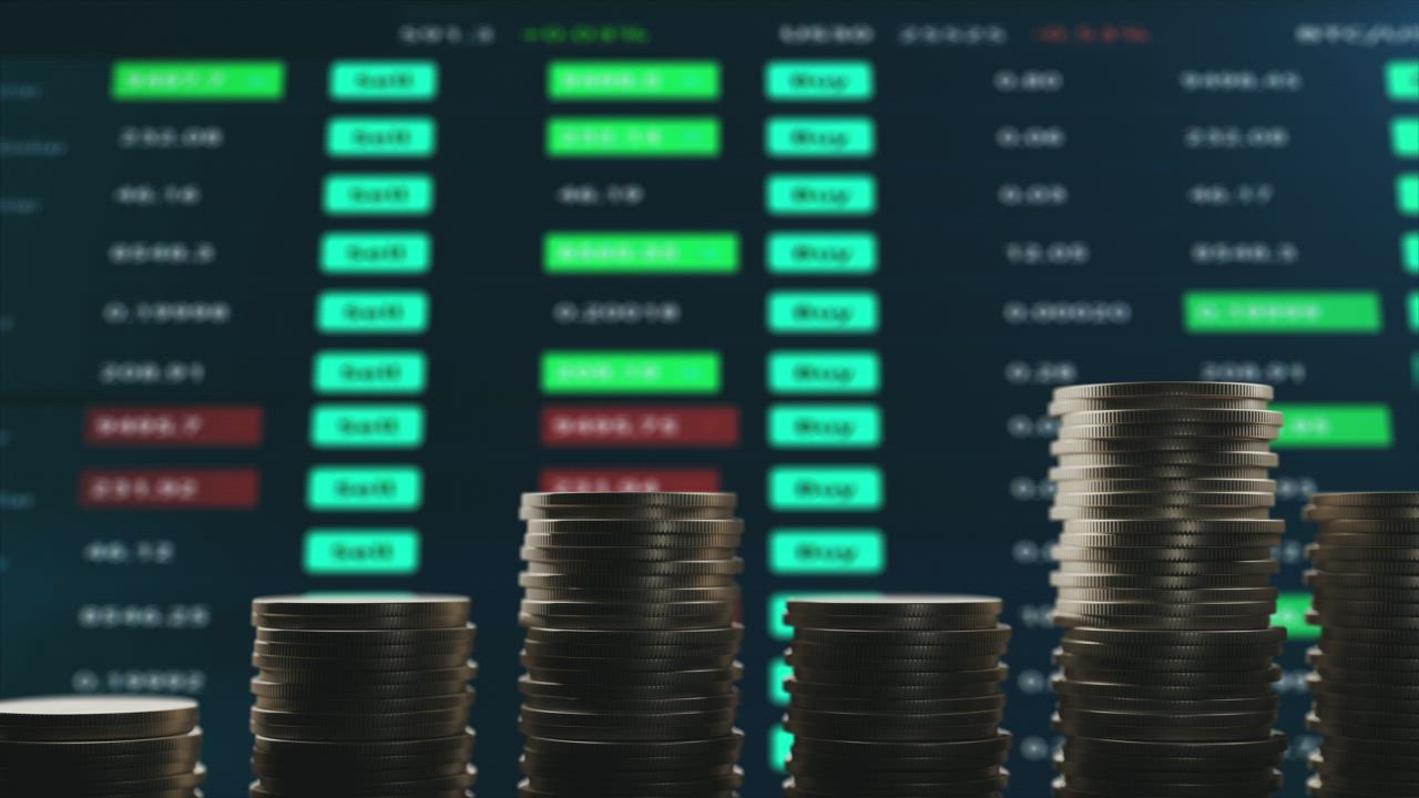 Stock market exchange and forex prices background - Free Stock Video