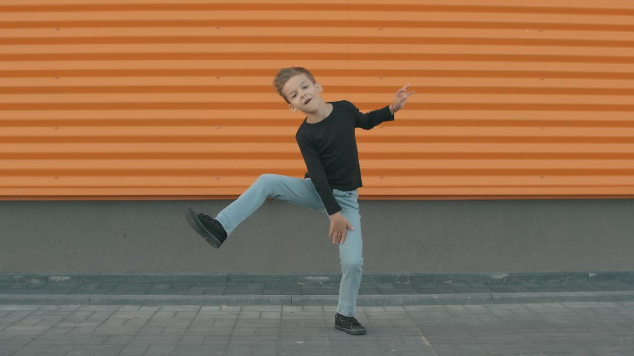 A little boy dancing hilarious - Free Stock Video
