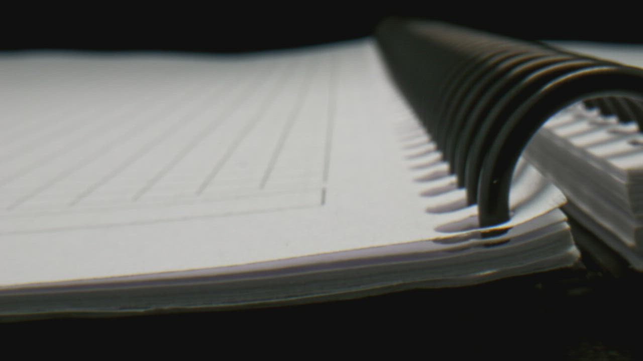 Close up of the pages of a diary - Free Stock Video