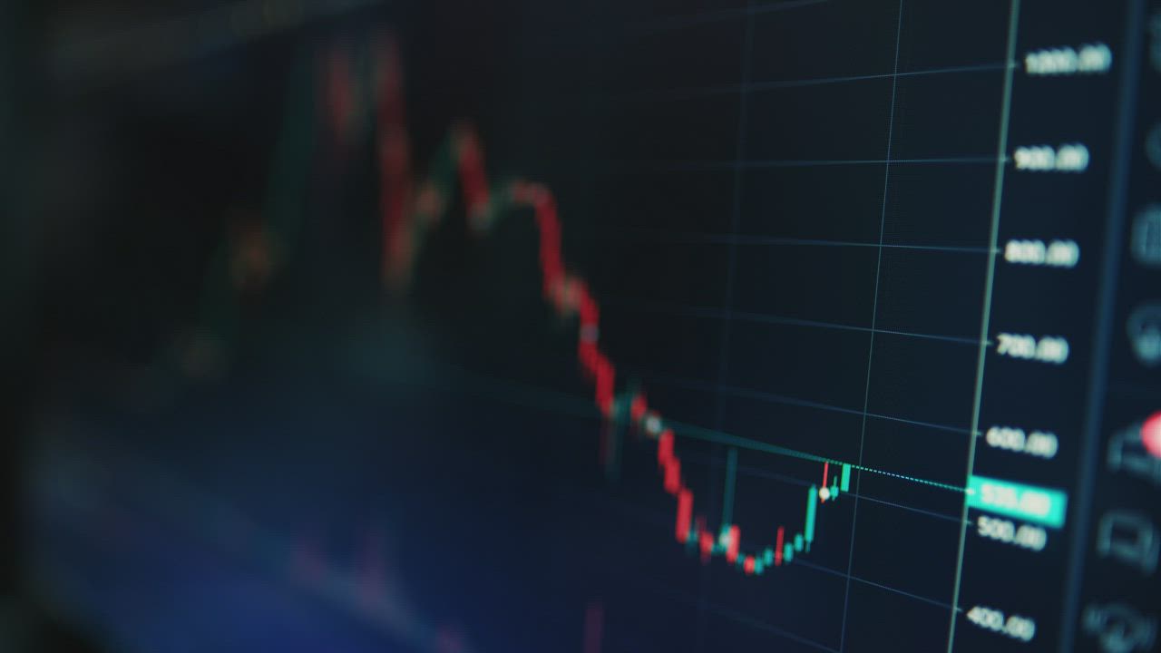 forex in real time on a screen - Free Stock Video