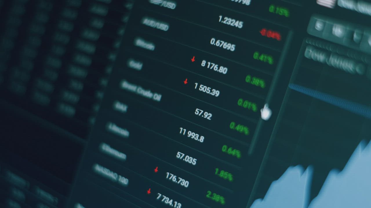 Stock market information online - Free Stock Video