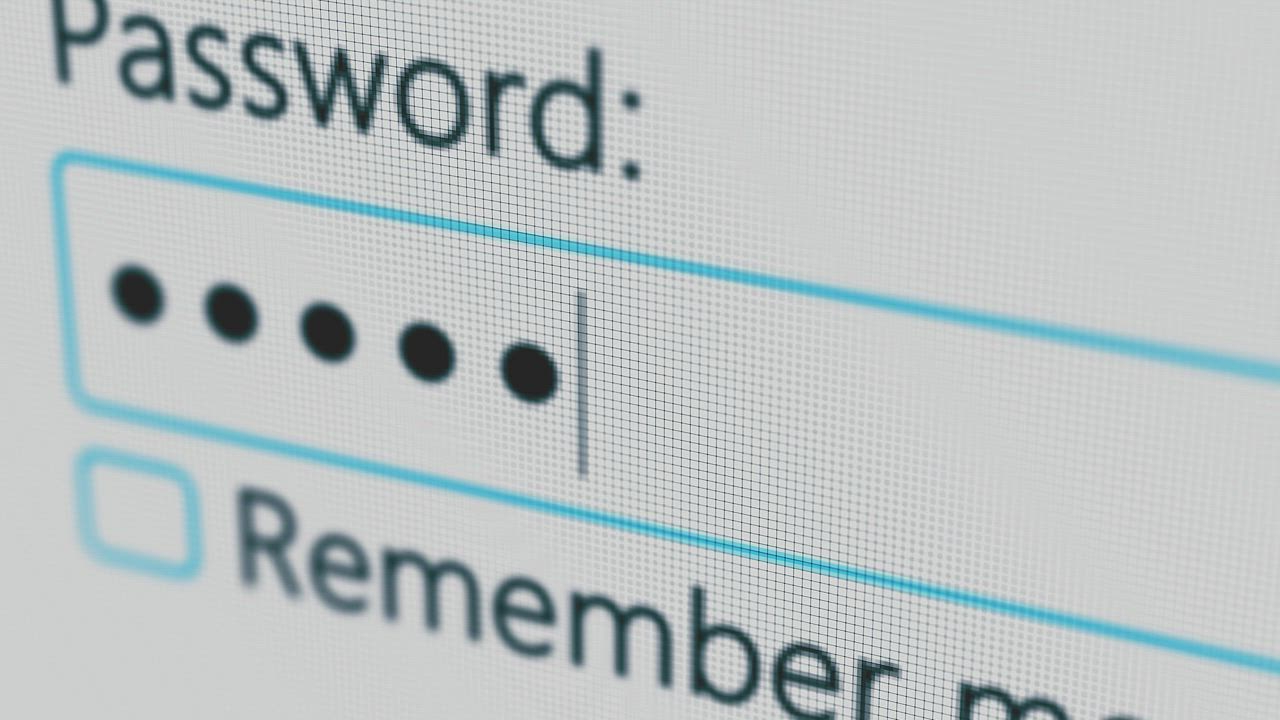 Close up of password on a computer screen - Free Stock Video
