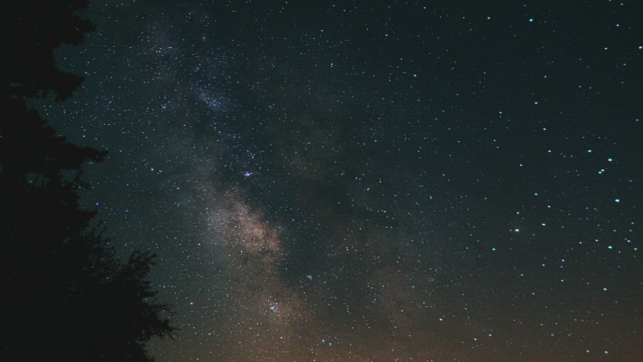 The Milky Way Galaxy at night time - Free Stock Video