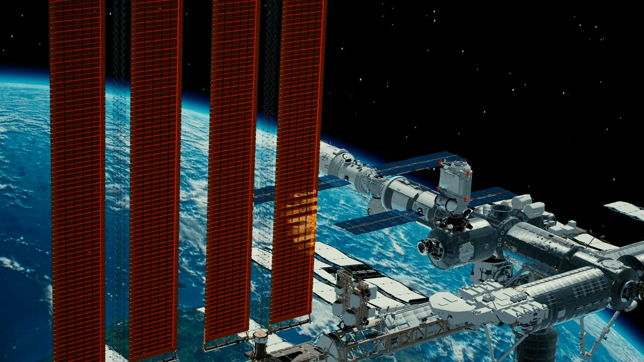 The International Space Station rotating around Planet Earth - Free ...