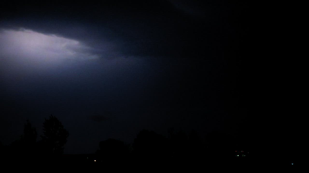 Heavy rain and thunder at nigth - Free Stock Video