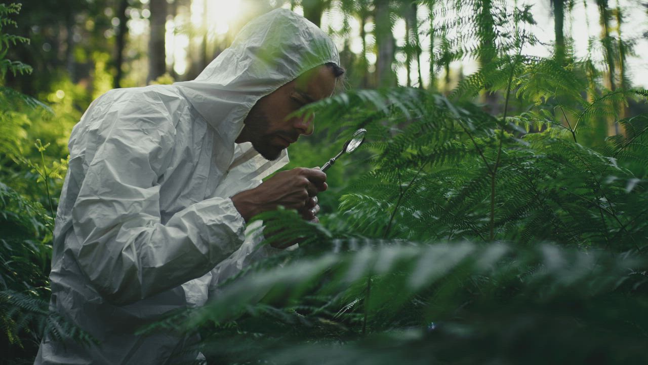 A botanical biologist observes different plants in the forest - Free ...