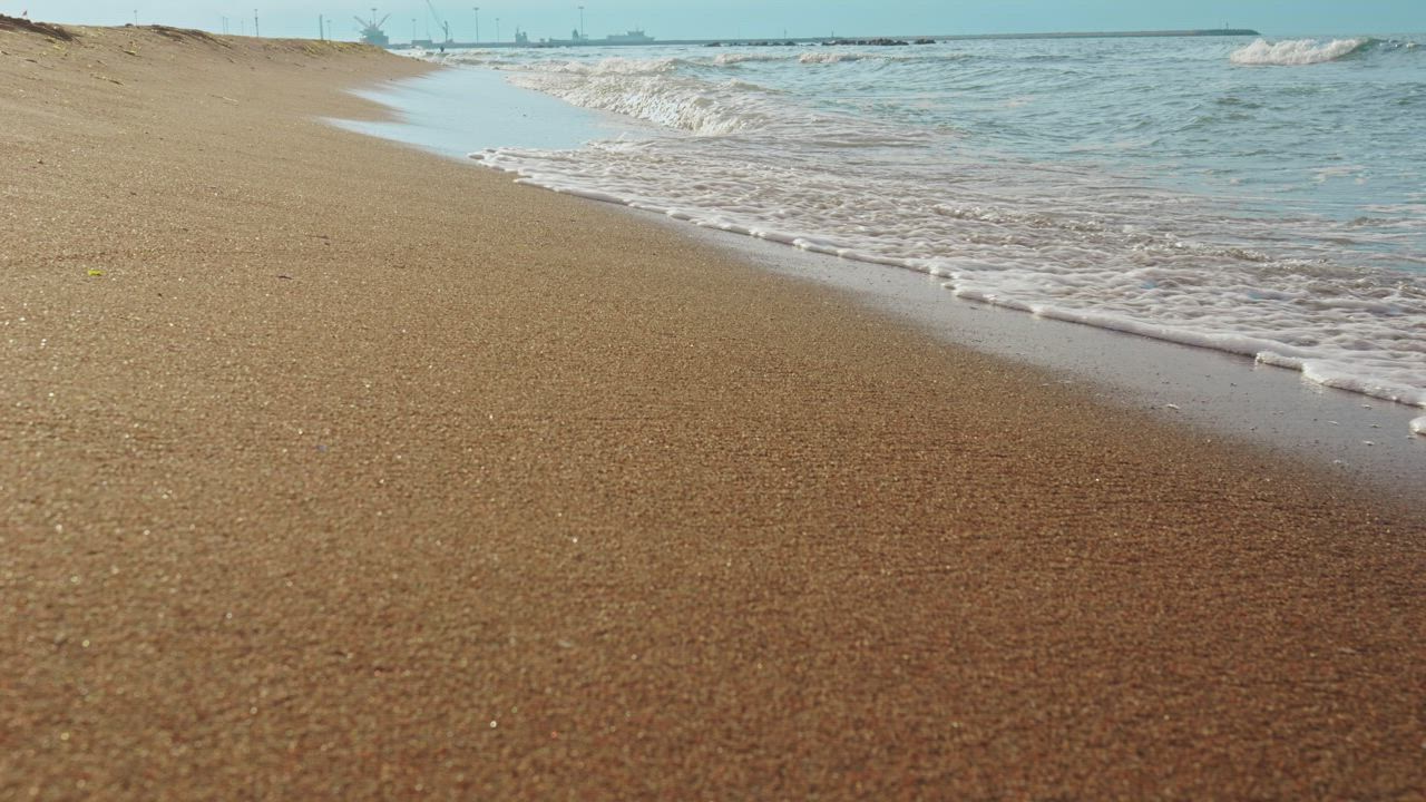 Mild day of summer on the beach - Free Stock Video