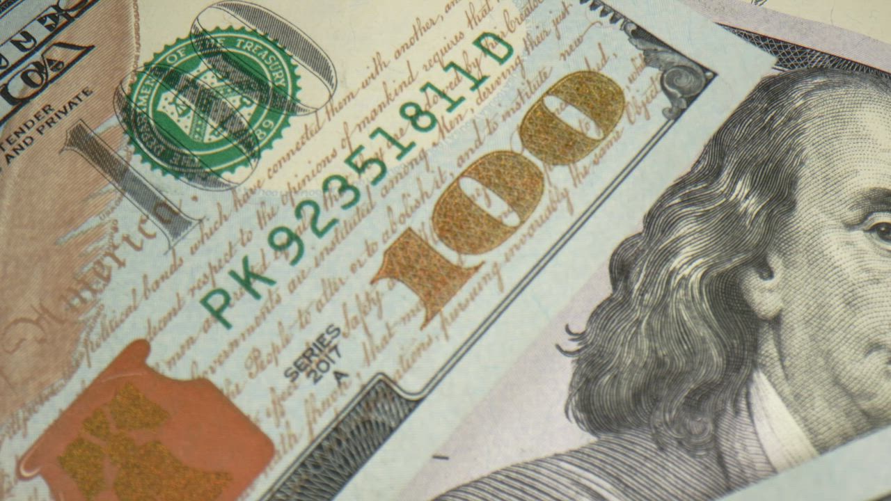 Swag of money on the table - Free Stock Video