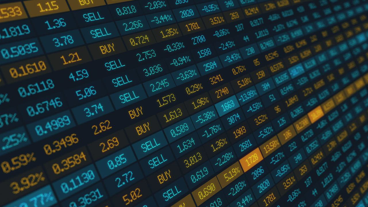 Stock subscription data in a real time screen - Free Stock Video