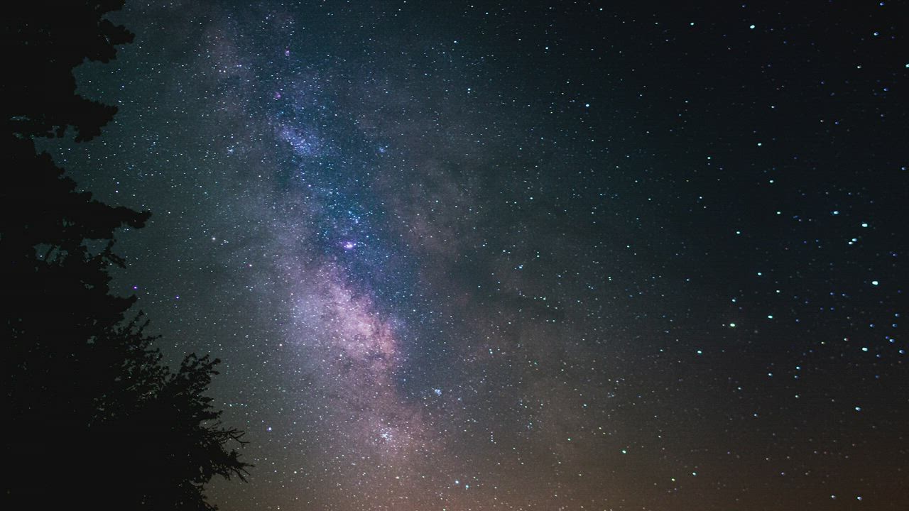 View of a starry night - Free Stock Video