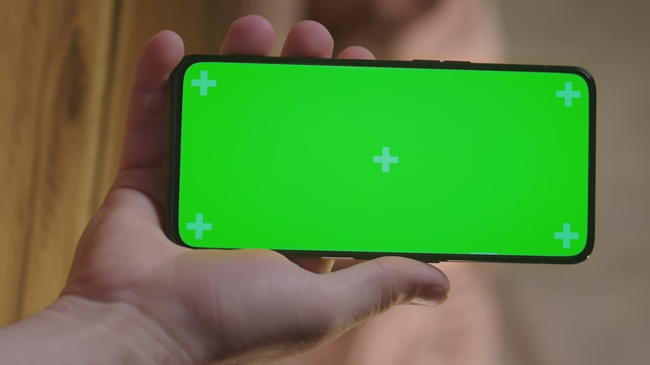 Close up of the horizontal screen of a smartphone - Free Stock Video