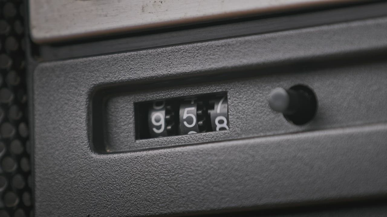 Mechanical reel counter tape counter - Free Stock Video