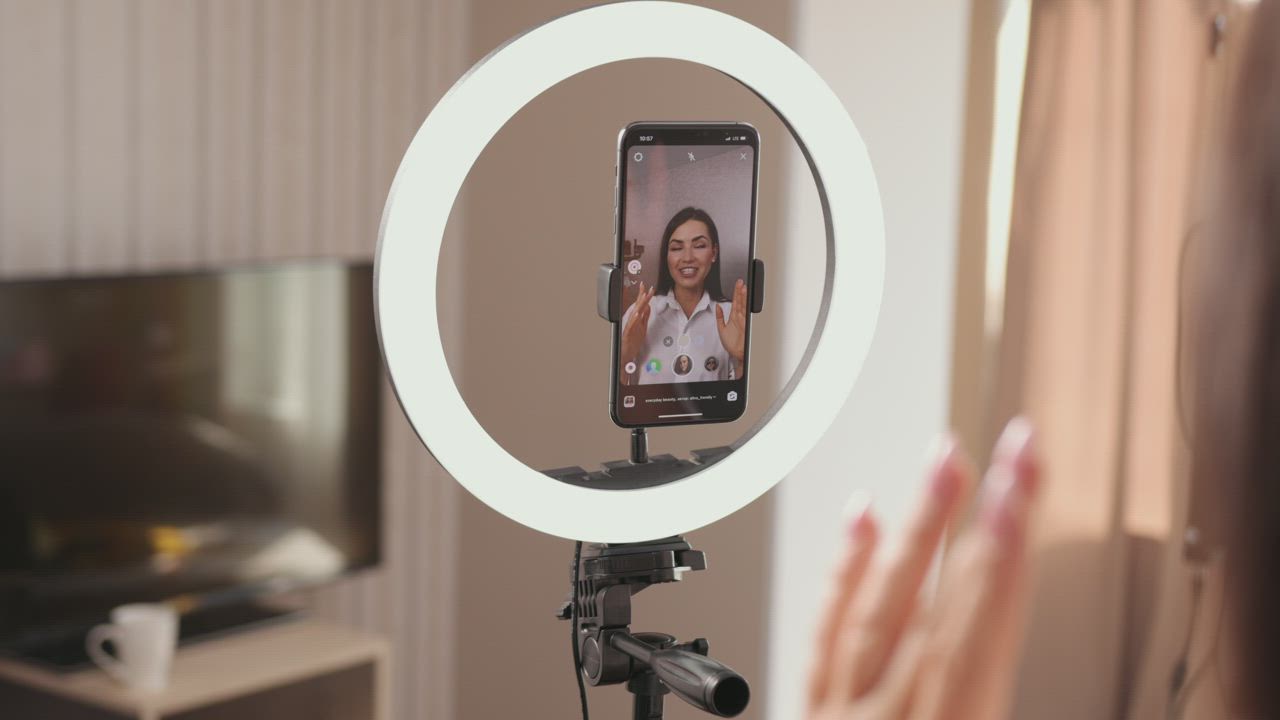 Video of influencer making video commercial of beauty products - Free ...