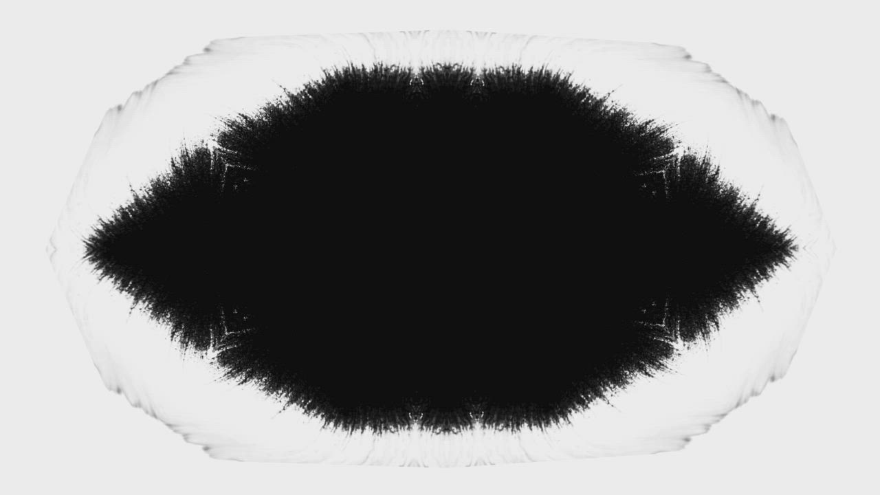 Expanding black ink forming oval - Free Stock Video