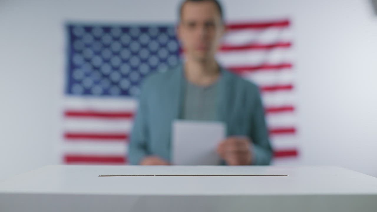 Close up of a vote being cast in an election - Free Stock Video