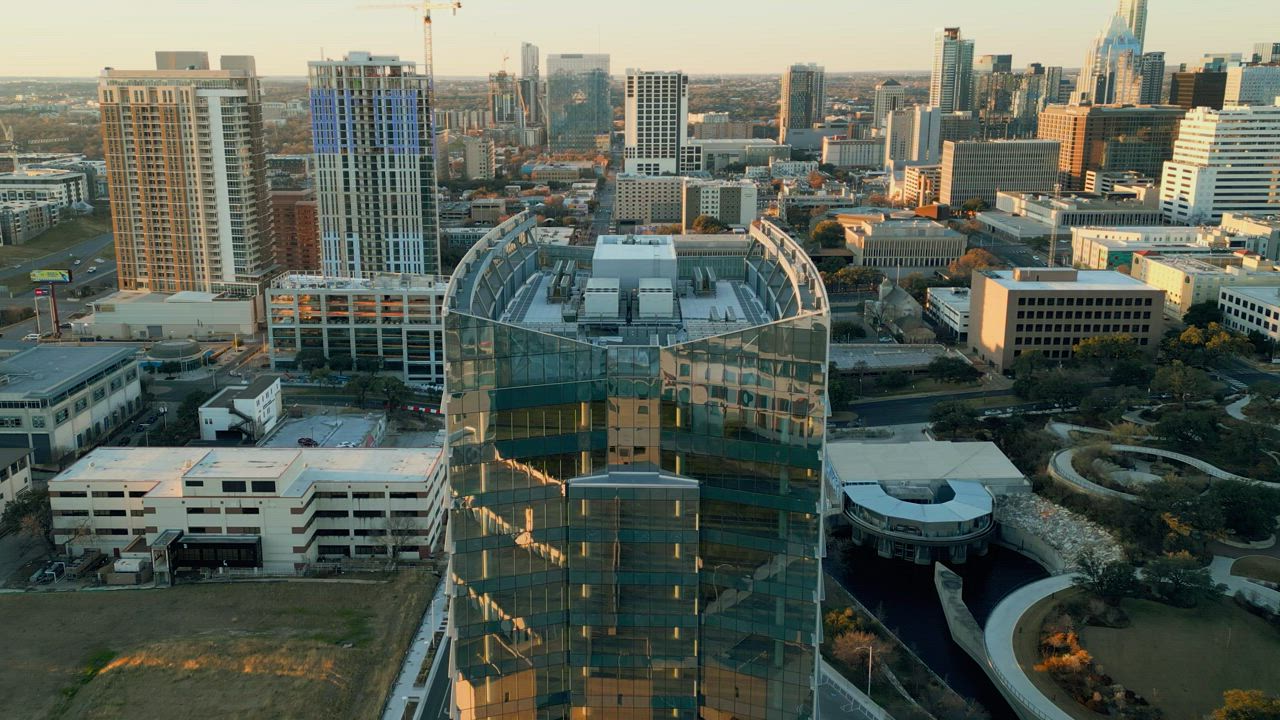 Flying slowly over a big city - Free Stock Video