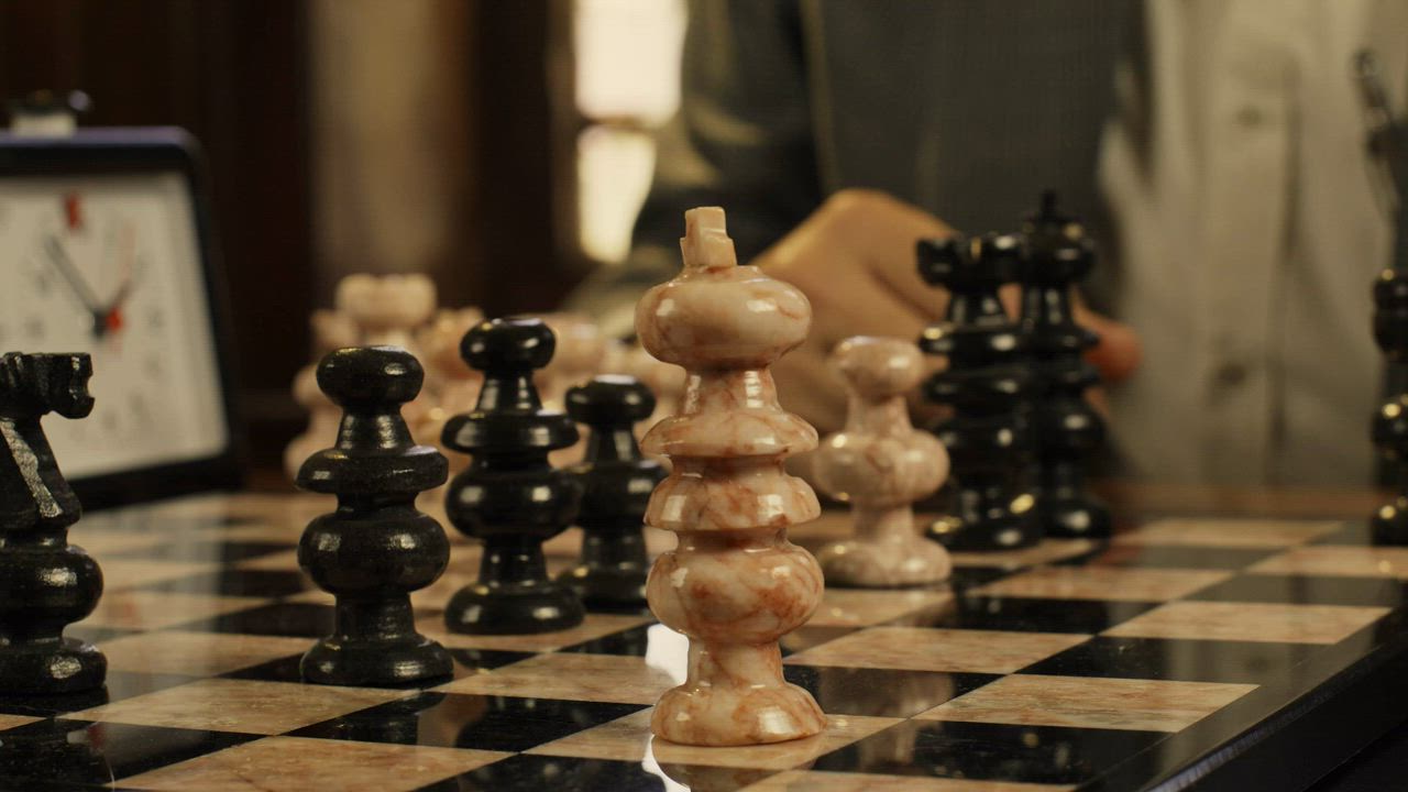 Checkmate in a chess game seen up close - Free Stock Video