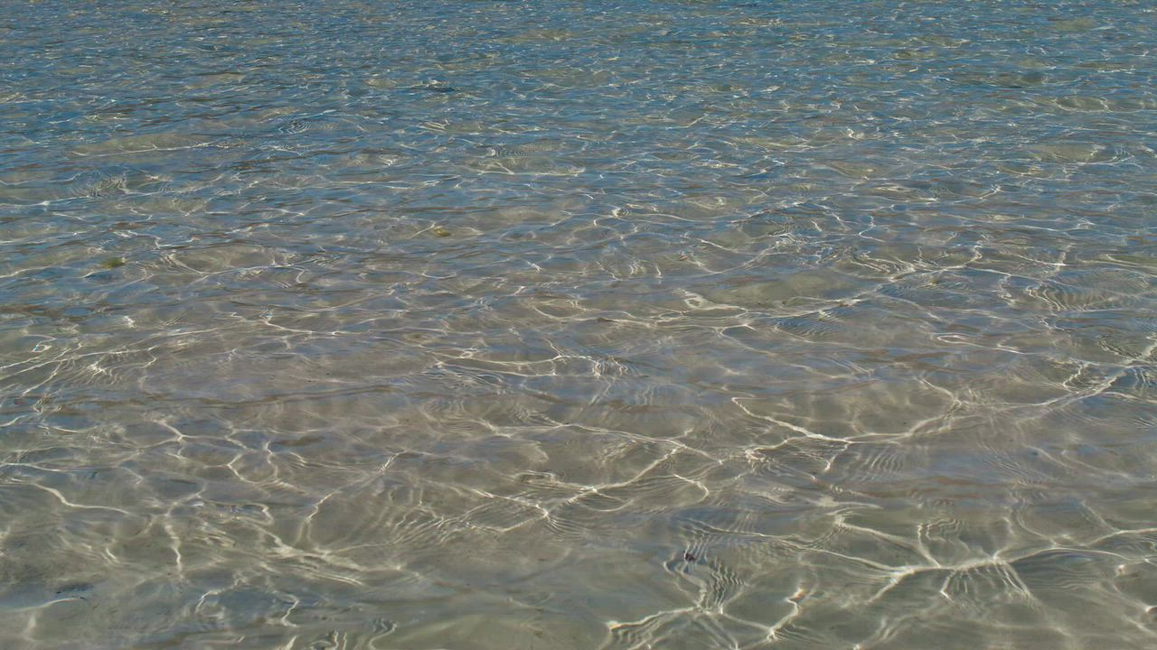 Texture of crystal clear and calm water of a beach - Free Stock Video