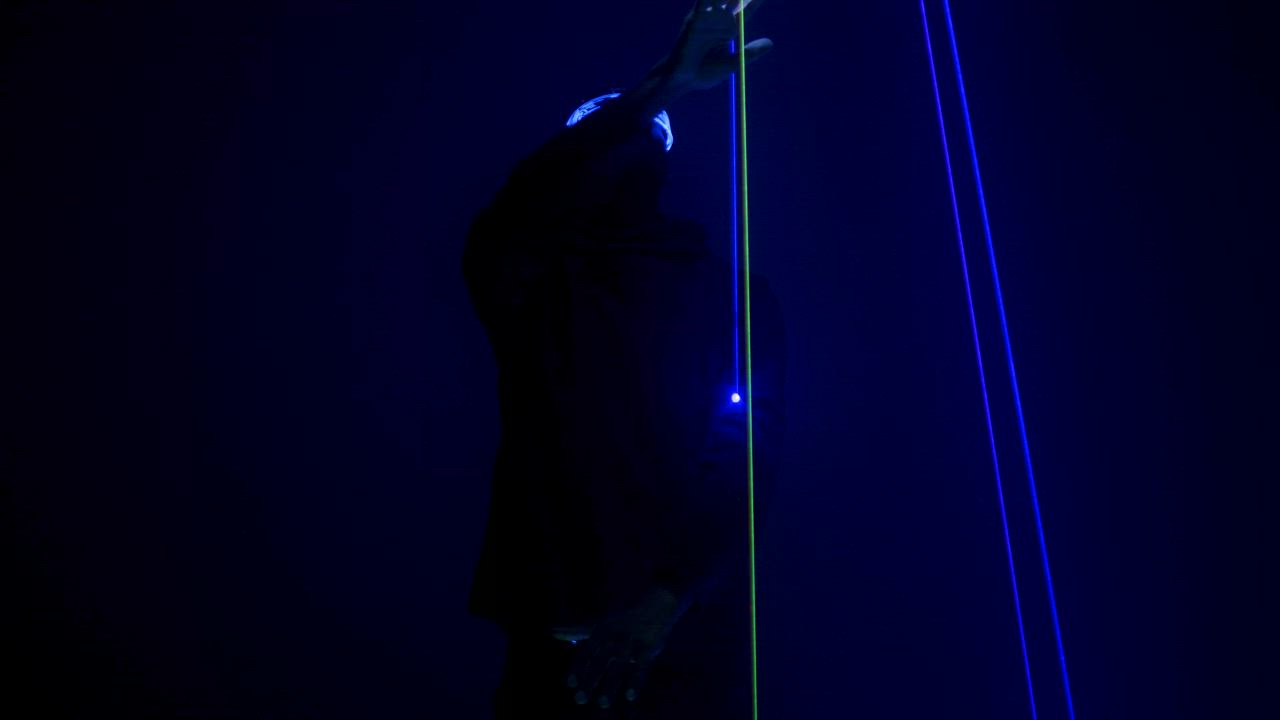 Techno dance with electronic neon lights - Free Stock Video