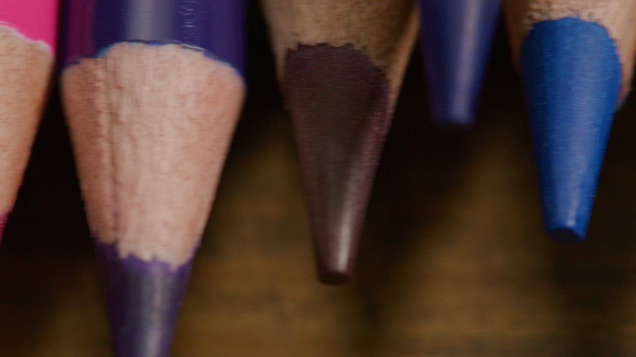 Colorful colored pencils texture - Free Stock Video