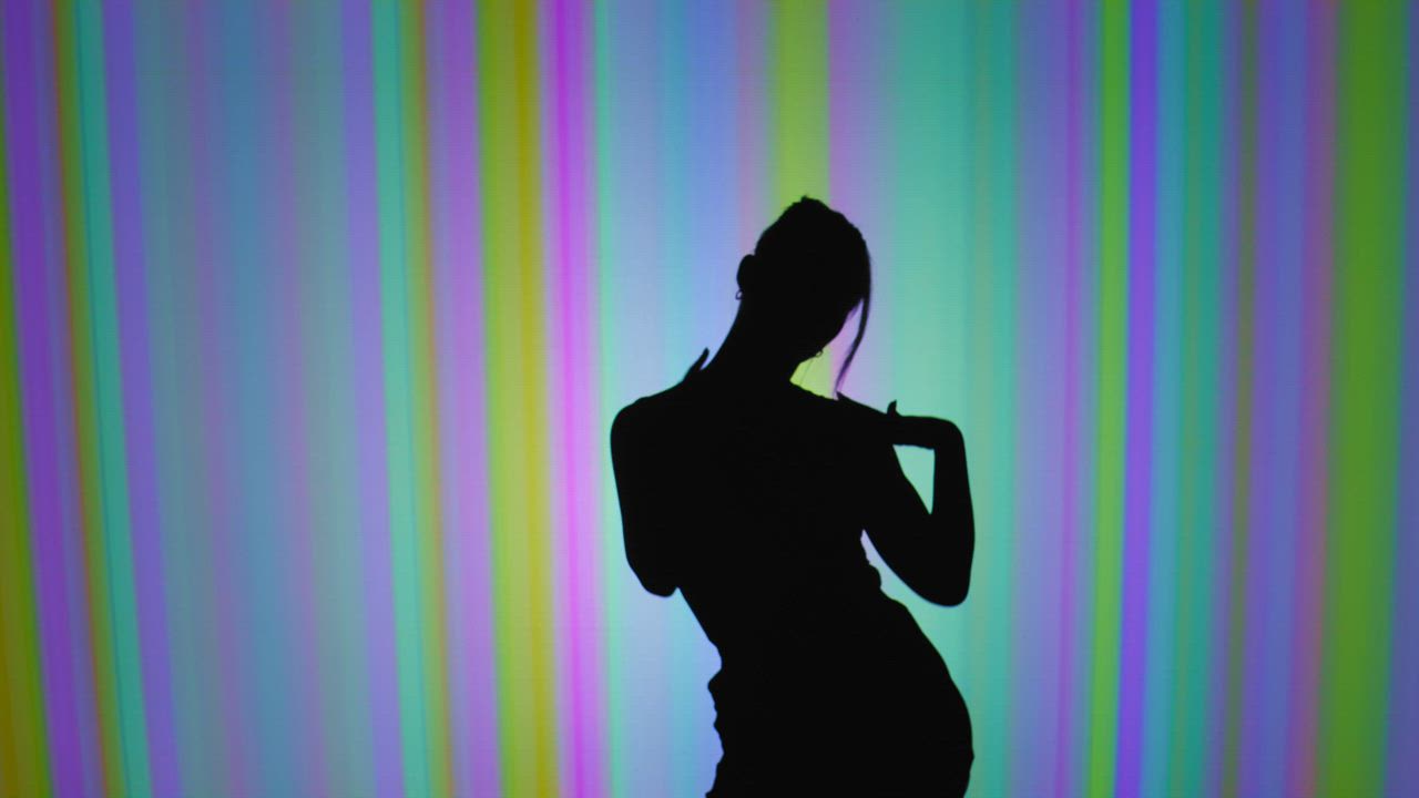 Shadow of a dancer in a performance on a colorful background - Free ...