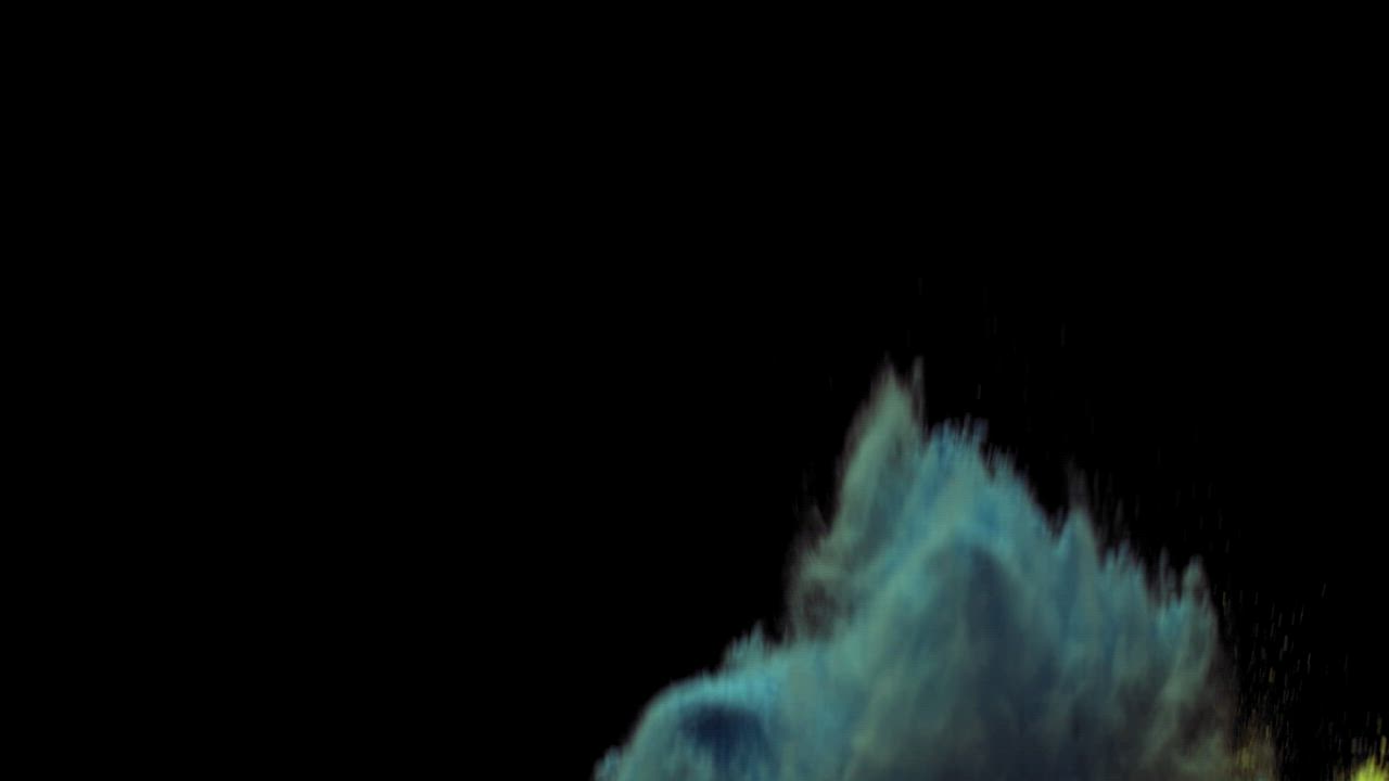 Explosion of colorful powder in slow motion - Free Stock Video