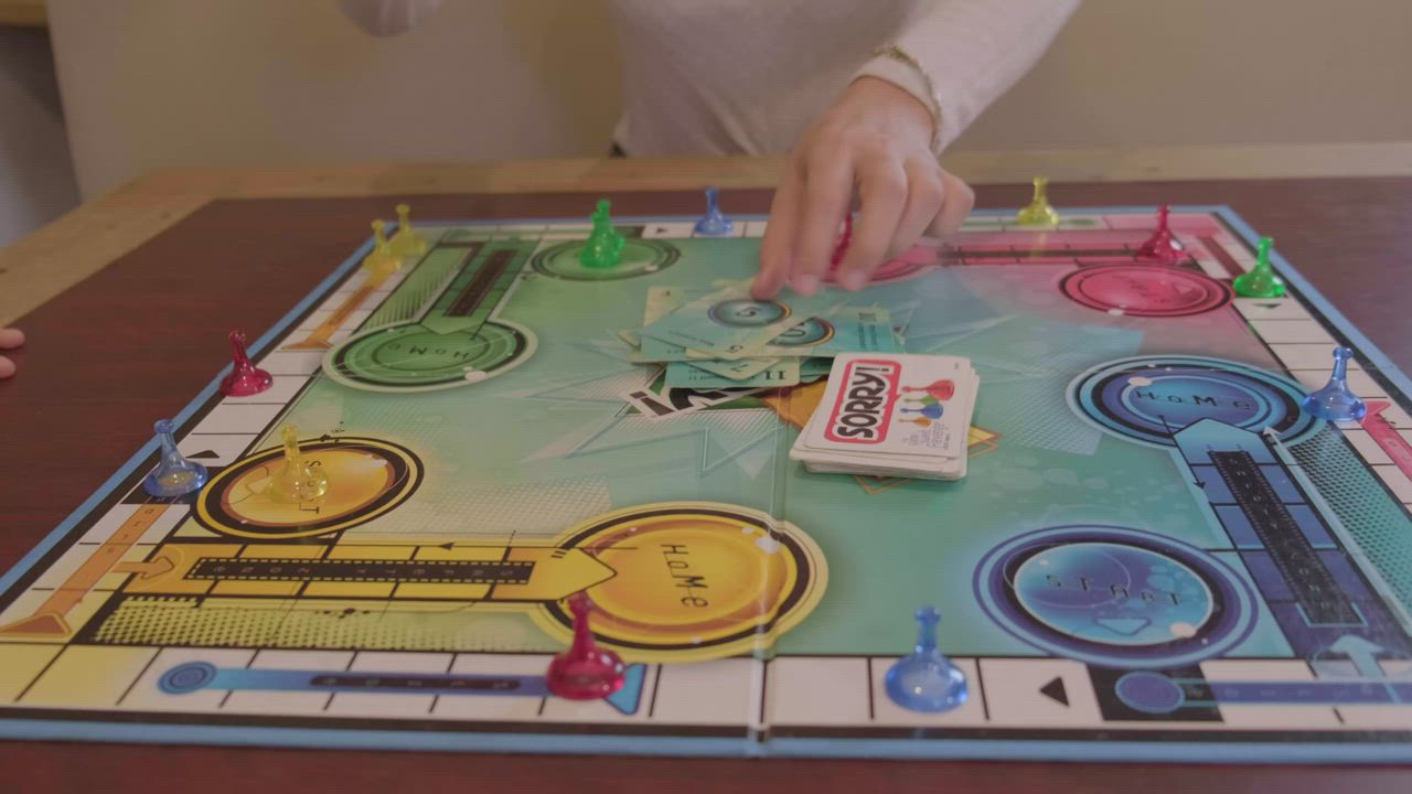 Point of view of a person playing a board game - Free Stock Video