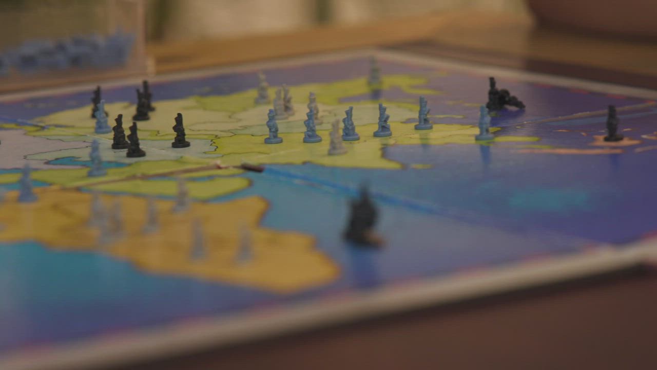 Risk board in a game seen up close - Free Stock Video