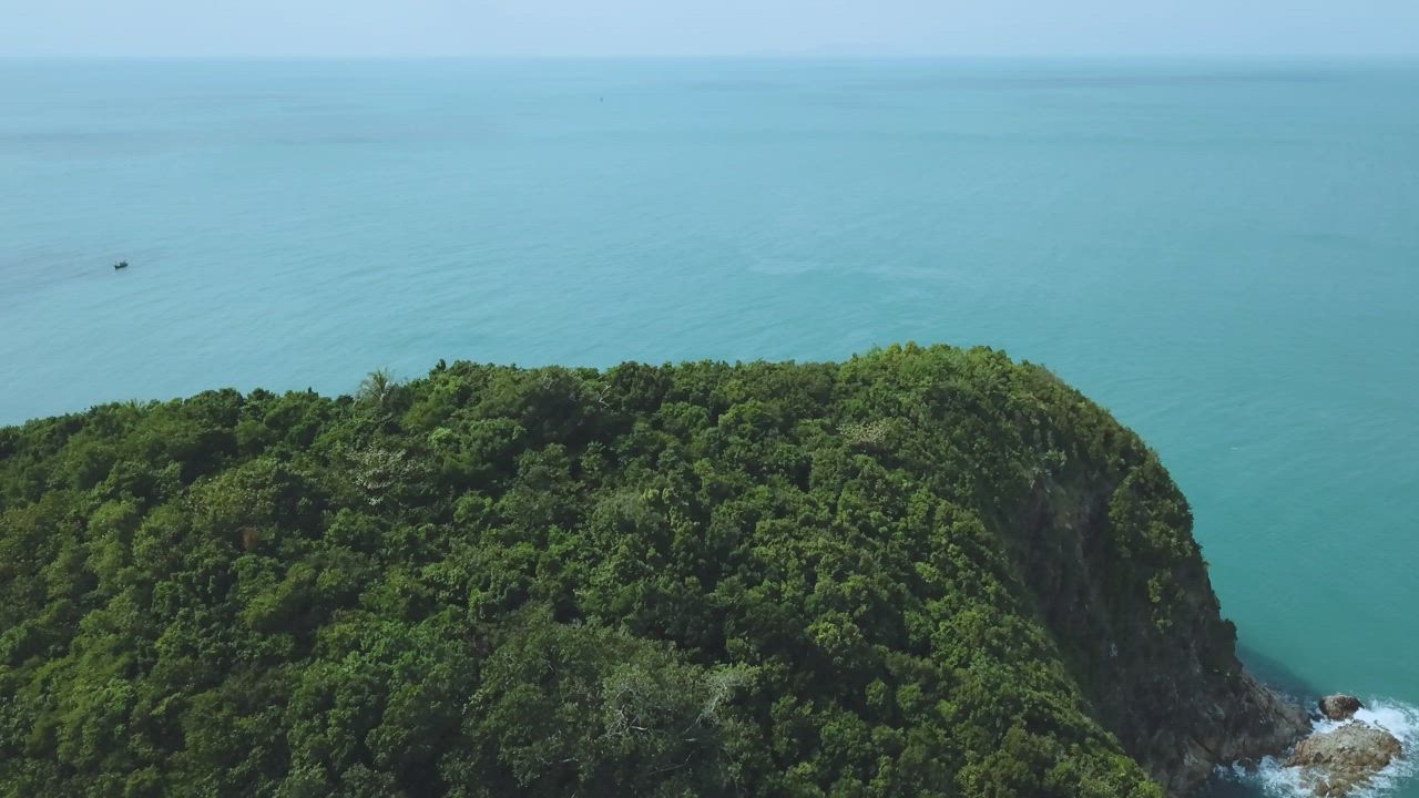 Beautiful peninsula and the sea around from the air - Free Stock Video