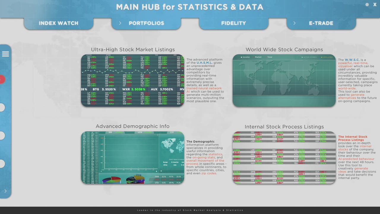 Stock Market Software Screen Animation Mockup Free Stock Video